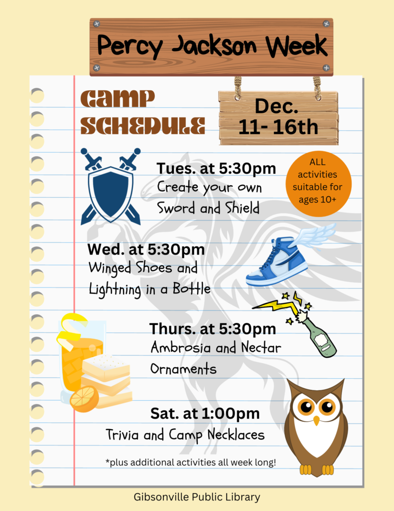 Percy Jackson Week – Trivia – Gibsonville Public Library