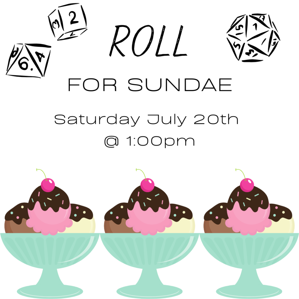 Roll for Sundae – Gibsonville Public Library